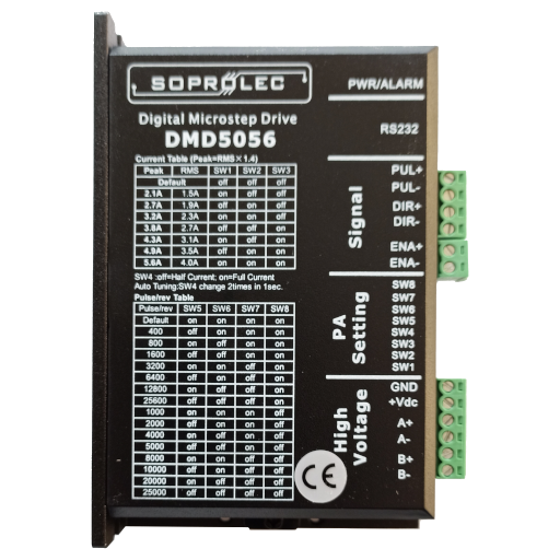 DMD5056 digital stepper driver - 50V / 5.6A | Soprolec
